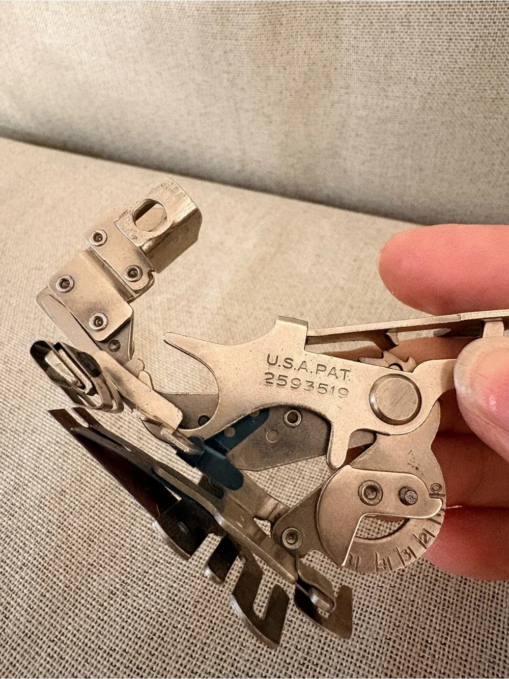 Office | Vintage Greist Ruffler Presser Foot Us Pat 2593519 Sewing ...